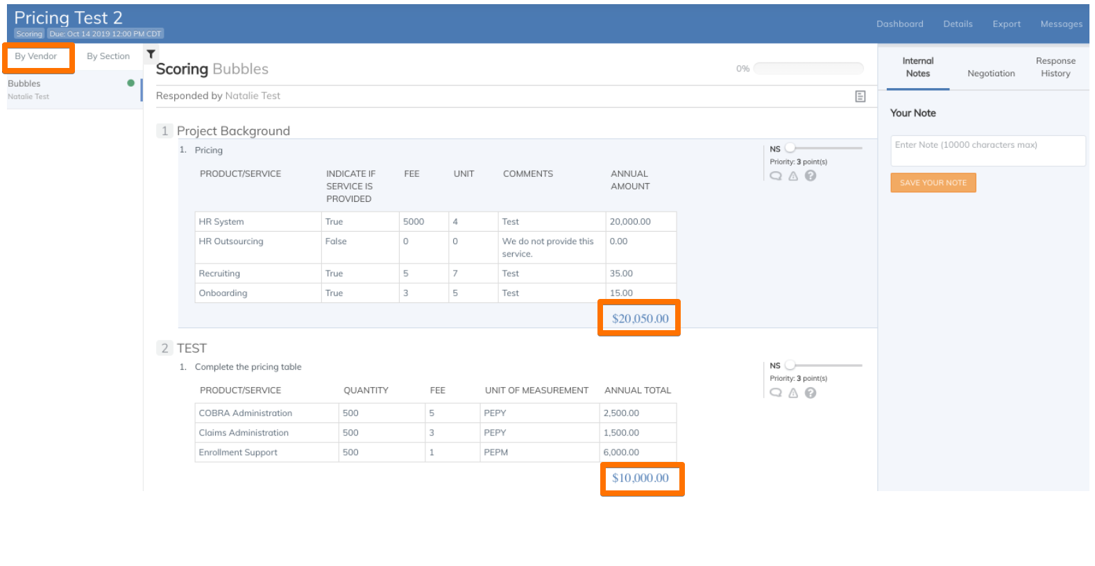 How do I create a pricing table to use in my RFP? – RFP360
